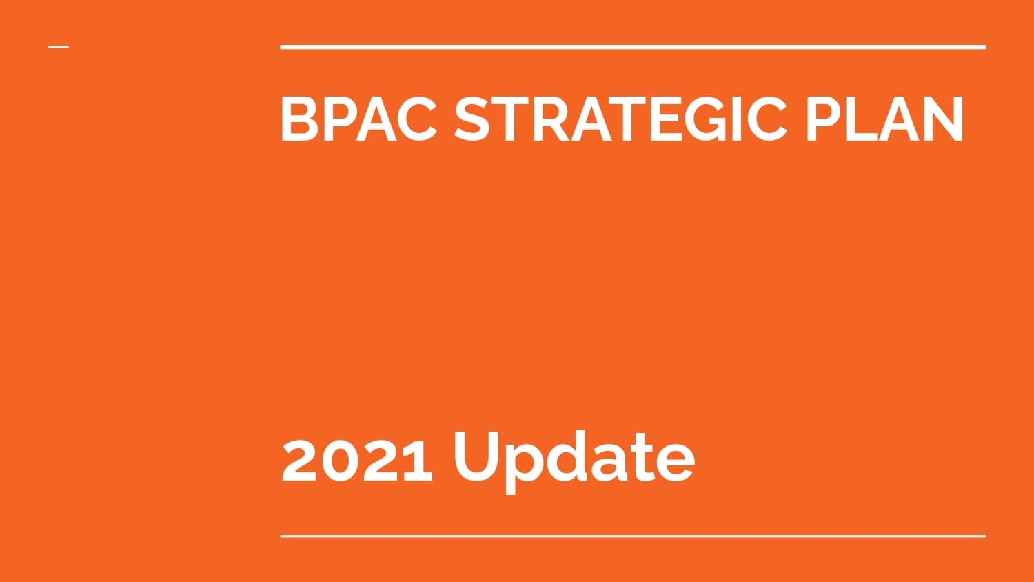 BPAC 2021 Draft Strategic Plan Update – Oakland BPAC Blog