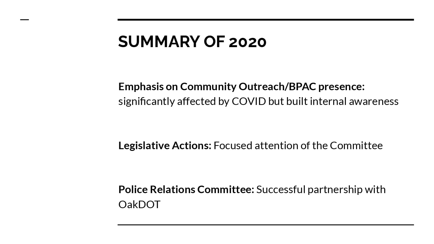 BPAC 2021 Draft Strategic Plan Update – Oakland BPAC Blog