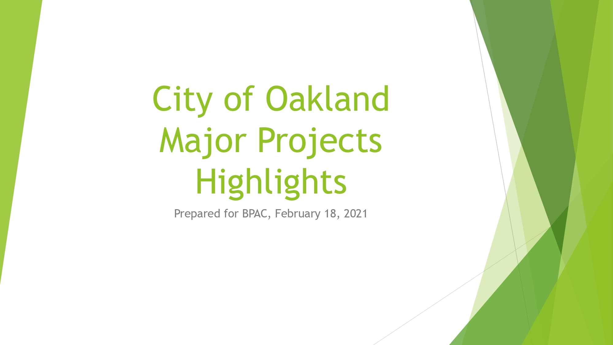 Annual Update of Major Development Projects – Oakland BPAC Blog