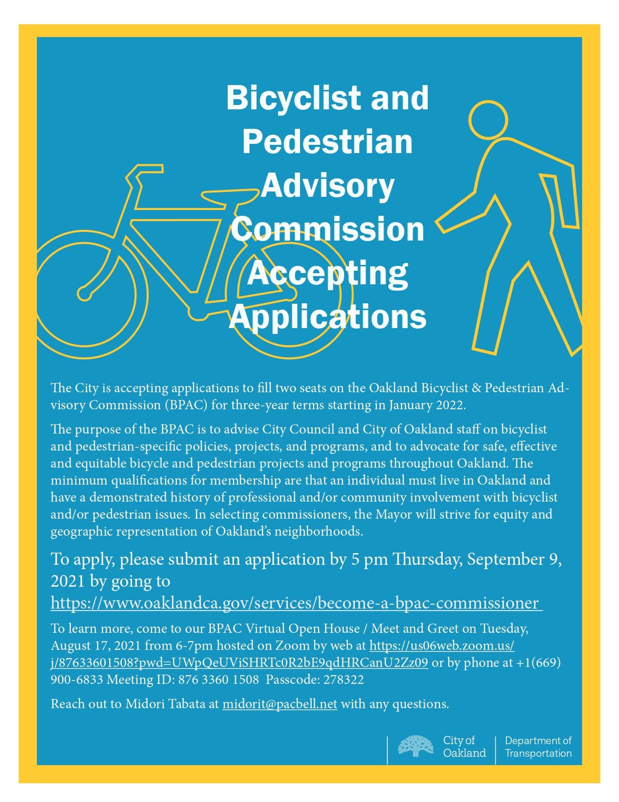 Open Postions on BPAC 01/2022 – Oakland BPAC Blog