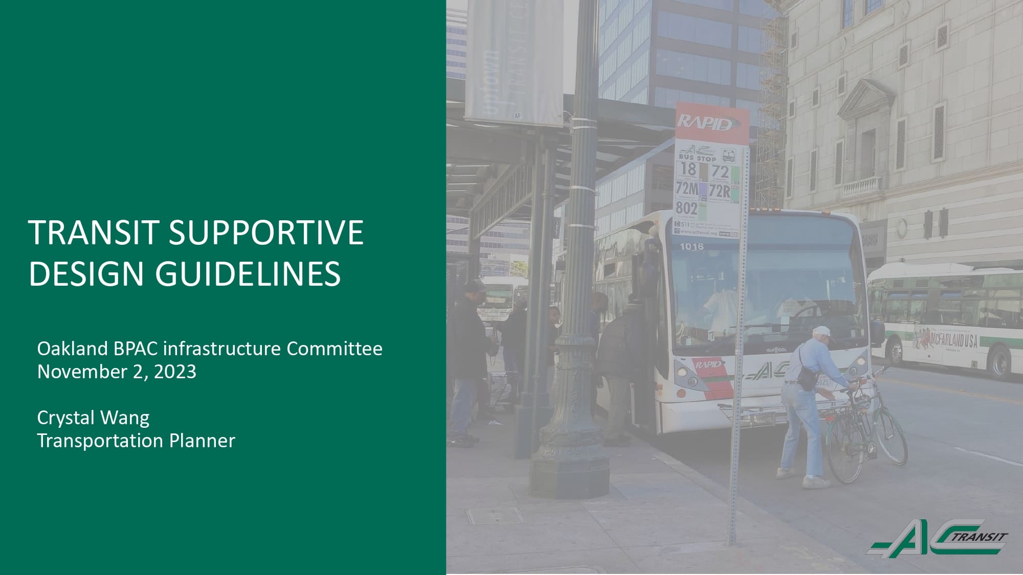 Transit Supportive Design Guidelines – Oakland BPAC Blog