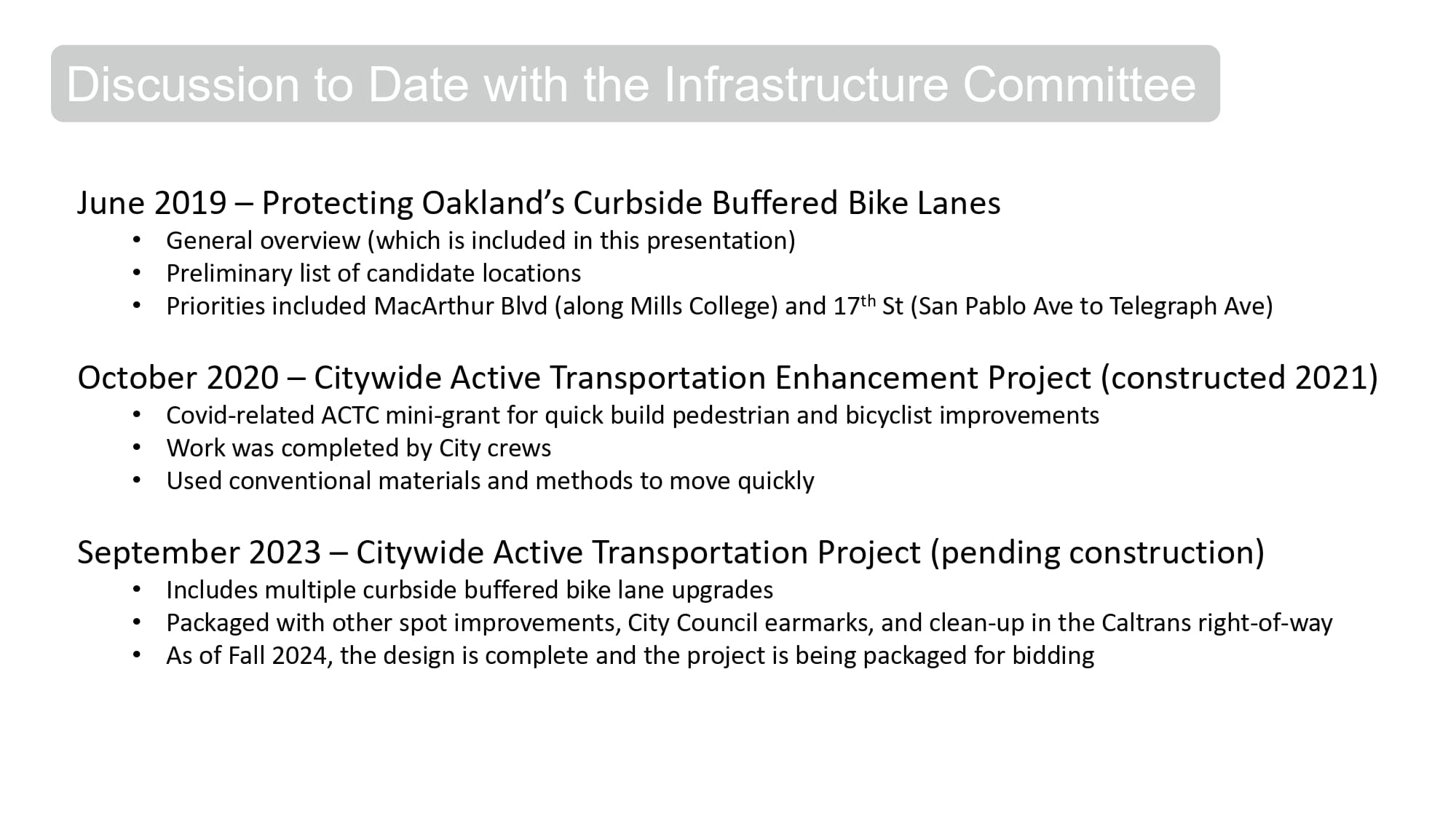 Curbside Bike Lane Separation Opportunities – Oakland BPAC Blog